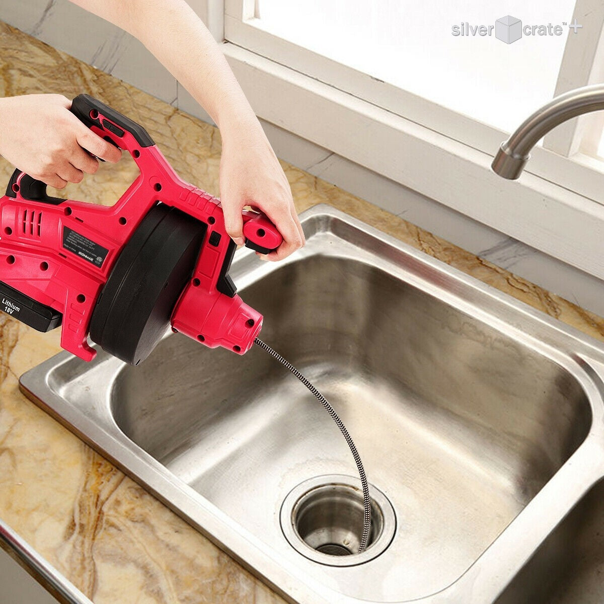 SilverCrate™ Cordless Drain Unclogger - Best Drain Unclogger ...